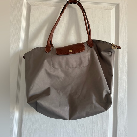 Longchamp | Bags | Longchamp Large Le Pliage Gray | Poshmark